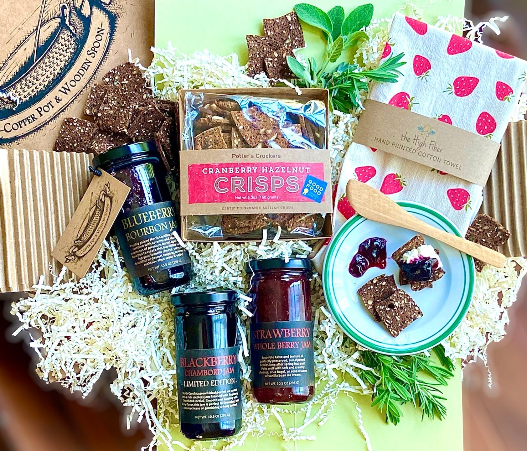 GOURMET FOOD GIFT BOXES – Copper Pot & Wooden Spoon