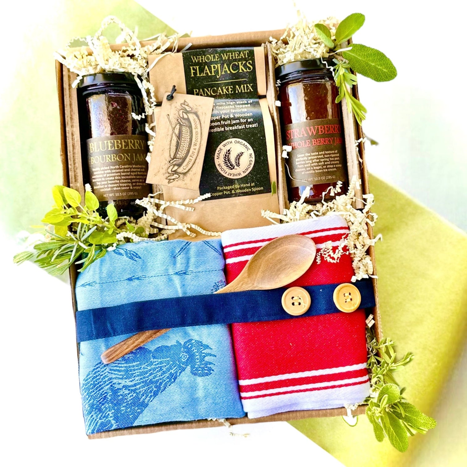 GOURMET FOOD GIFT BOXES – Copper Pot & Wooden Spoon