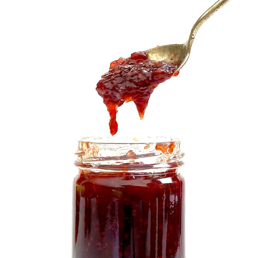 JAMS & PRESERVES – Copper Pot & Wooden Spoon